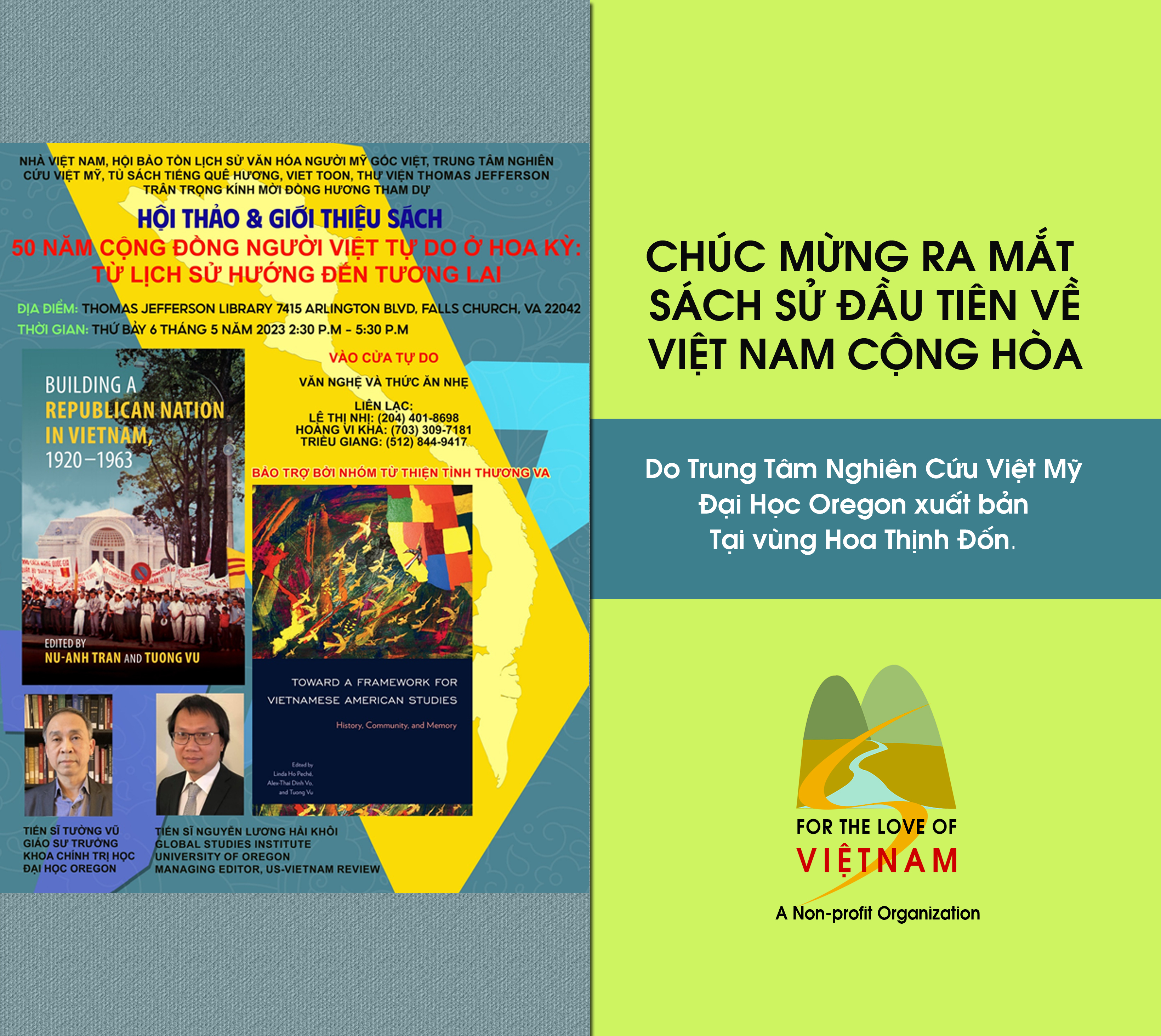 Kính mời quý vị đến tham dự buổi Hội Thảo và Giới Thiệu sách Lịch Sử ...