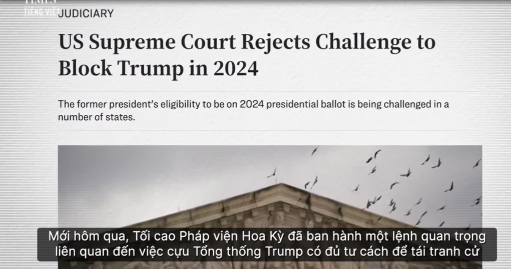 Donald Trump nhận được tin tốt lành từ Tối cao Pháp viện – Vietnamese ...