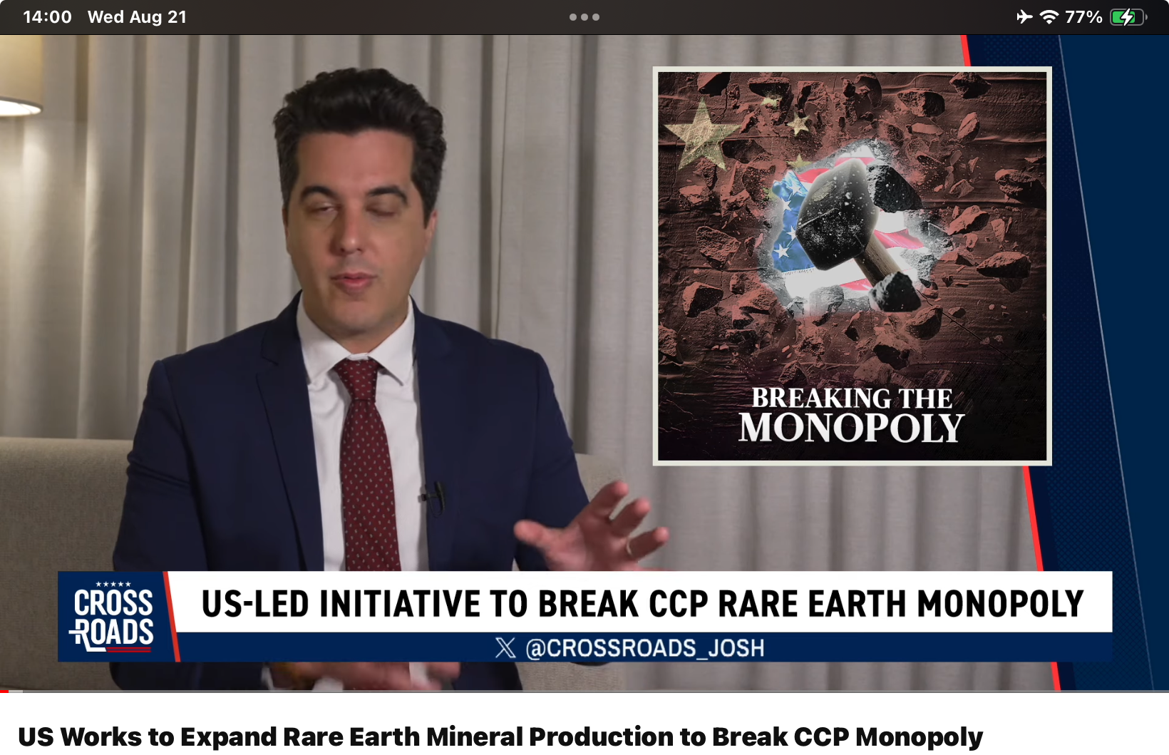 Watch “US Works to Expand Rare Earth Mineral Production to Break CCP ...