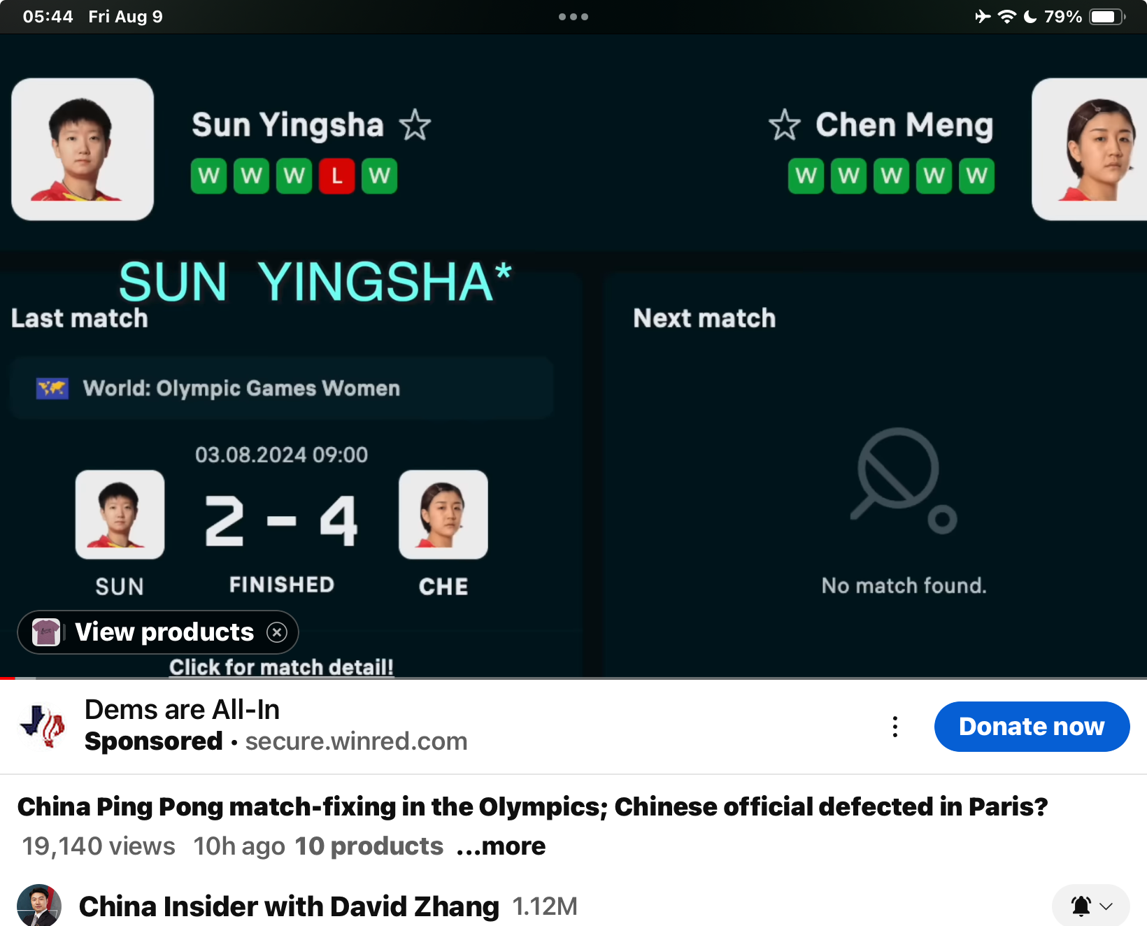 Watch “China Ping Pong match-fixing in the Olympics; Chinese official ...