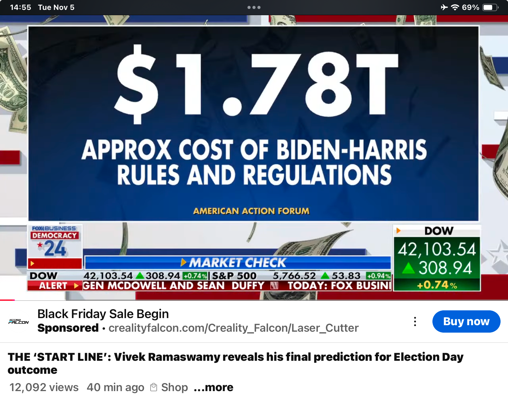 Watch “Vivek Ramaswamy reveals his final prediction for Election Day ...