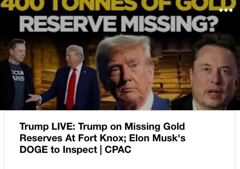 Trump LIVE: Trump on Missing Gold Reserves At Fort Knox; Elon Musk’s ...