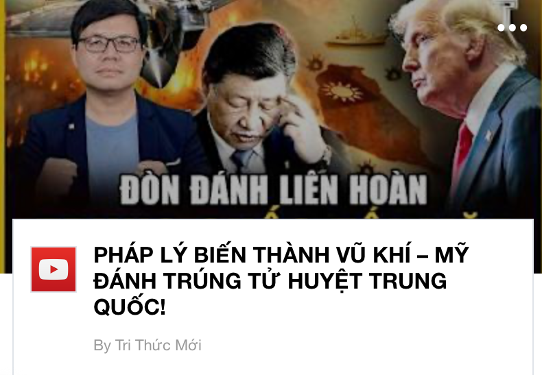 Watch “Pháp lý biến thành vũ khí Mỹ đánh trúng tử huyệt của Trung cộng ...