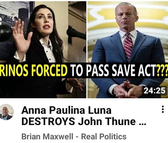 Watch “Anna Paulina Luna Destroys John Thune in 25-member revolt ...